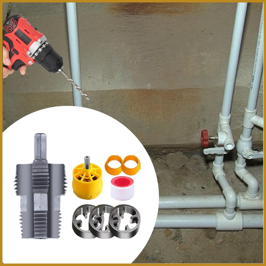 PVC Pipe Threader 1/2 Inch 3/4 Inch 1 Inch Pipe Threader Set Pipe ...