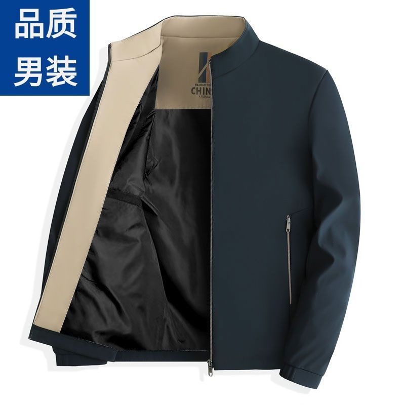 Jacket Men's Jacket Spring Autumn Lapel Business Leader Casual Middle ...