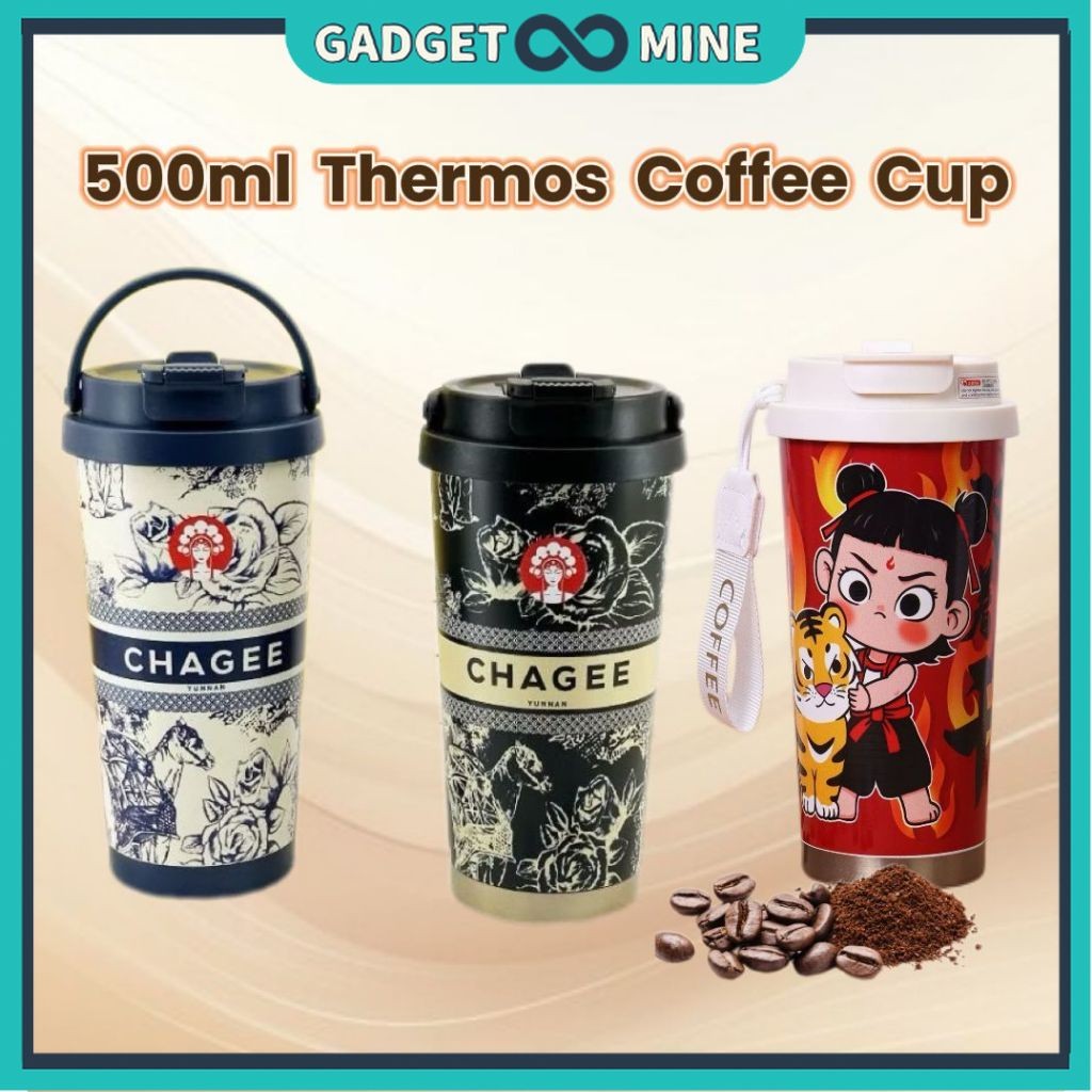 500ml CHAGEE NEZHA Termos Cawan Stainless Steel Thermos Tumbler Cup ...