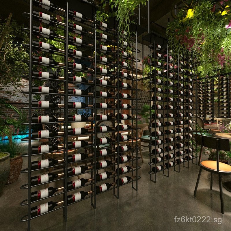 Wall-Mounted Floor Wine Rack Wine Cabinet Partition Restaurant Screen ...