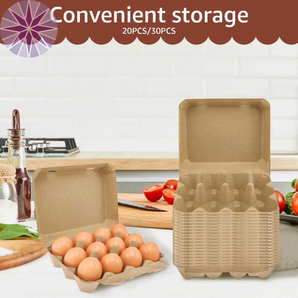 Egg Cartons Paper Pulp Empty Egg Cartons 3x4 Style Reusable Cardboard ...