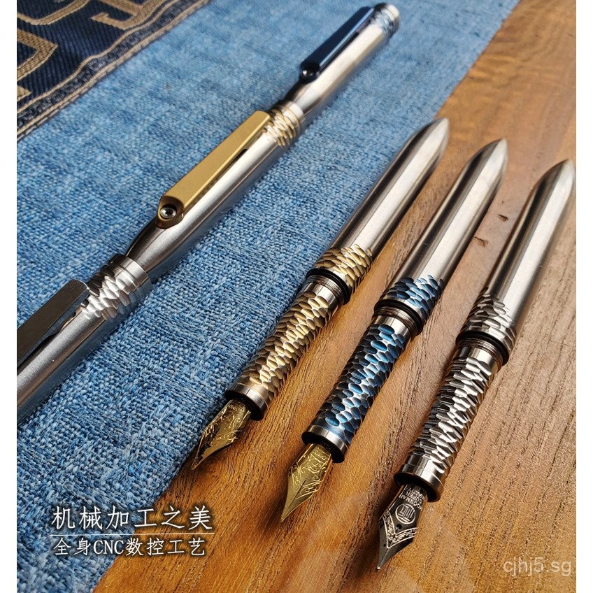 Business Style Titanium Alloy Fountain Pen by Mojiang German Schmidt EF ...