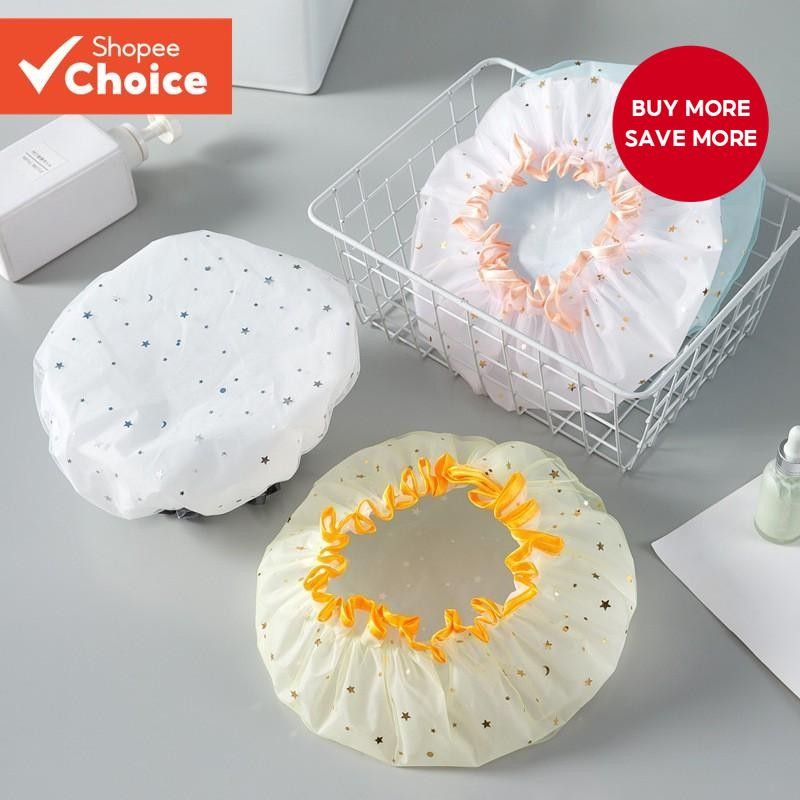 shower cap for women, waterproof for bathing, household use, makeup ...