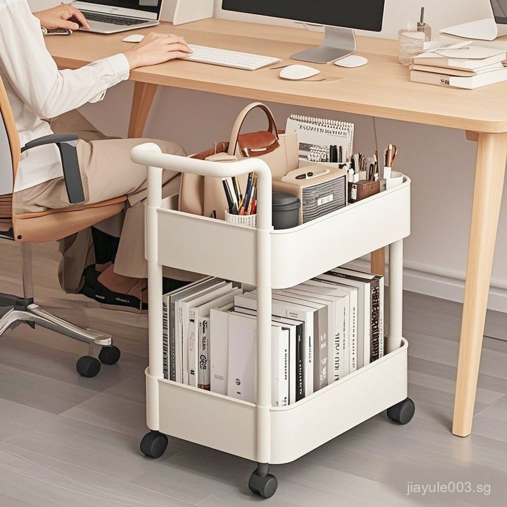 Under Desk Shelf Office Work Space Trolley Shelf Storage Cabinet File ...