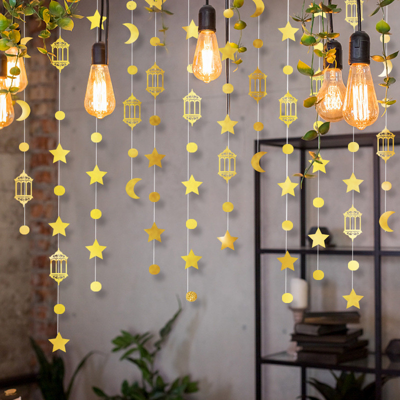 Happy Eid Mubarak 4 Meters Ramadan Decorations Home Decor Hanging ...