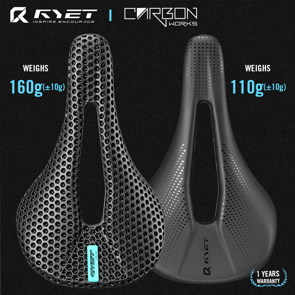 2025 RYET 3D Printed Bike Carbon Saddle 140mm Super Light Road MTB ...