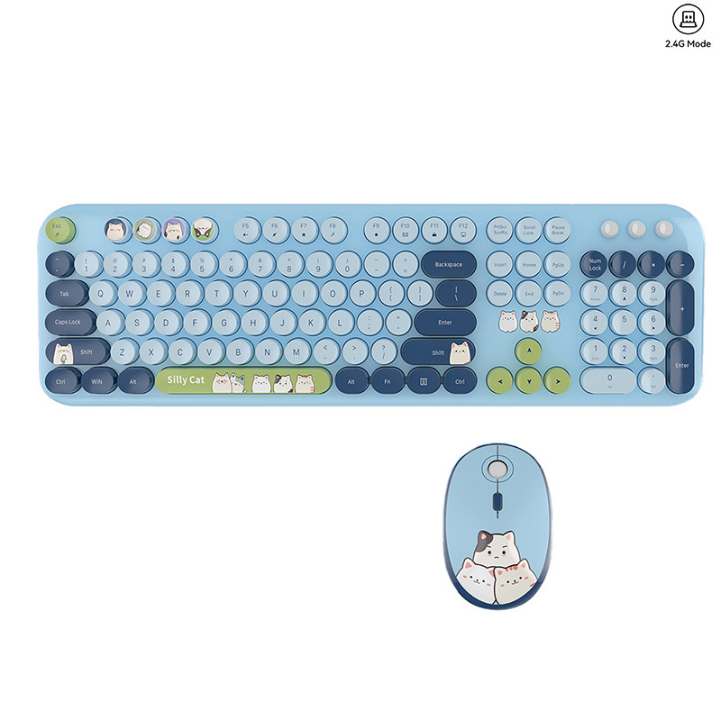 Jomaa&Mofi Ergonomic Plug and Play 2.4G Wireless Keyboard Mouse Combo ...
