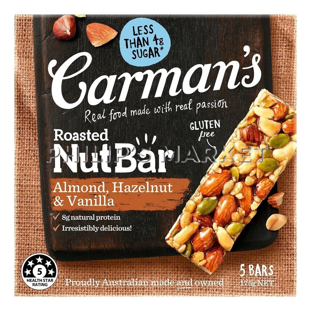 Carman's Almond Hazelnut & Vanilla Nut Bars 175g | Shopee Singapore