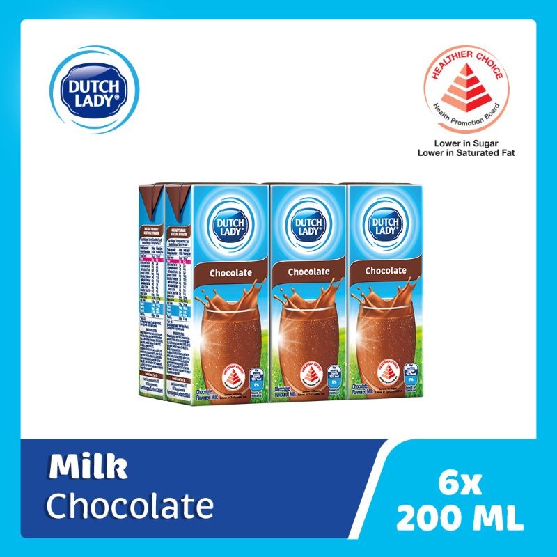 Dutch Lady UHT Milk Chocolate 6s X 200ml | Shopee Singapore