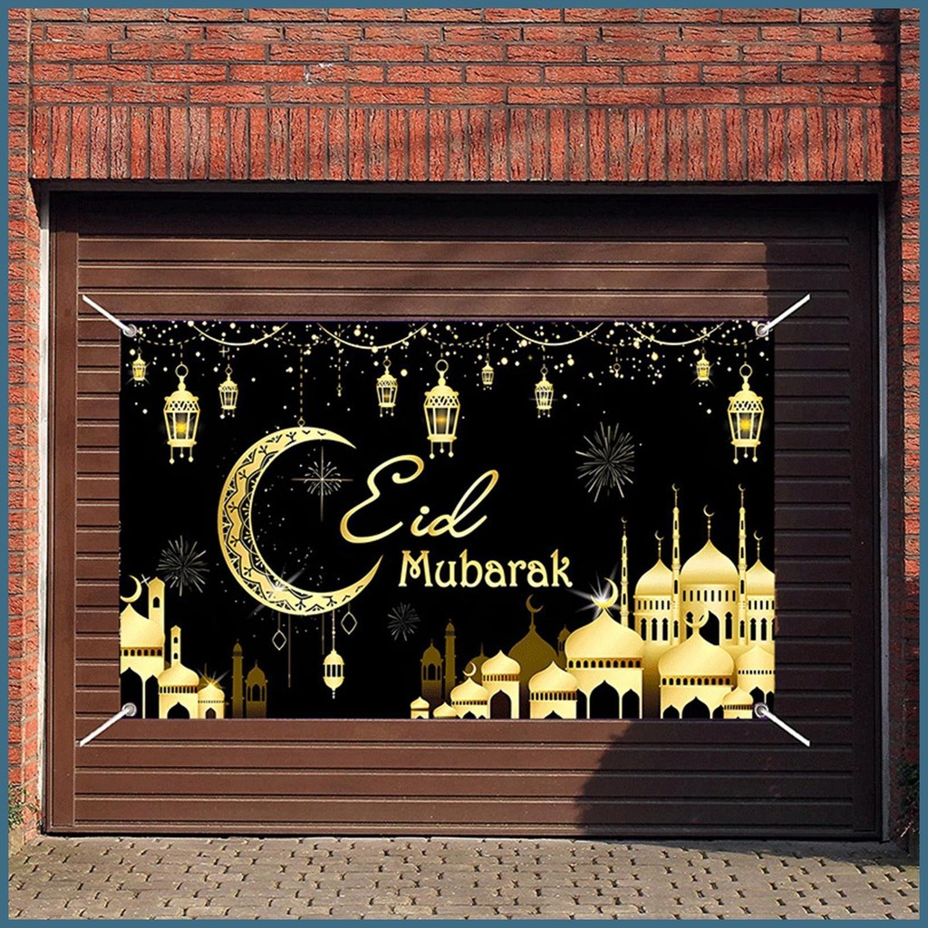 Eid Banner 70.8x43.3 Inch Large Eid Backdrop Banner Photo Booth ...