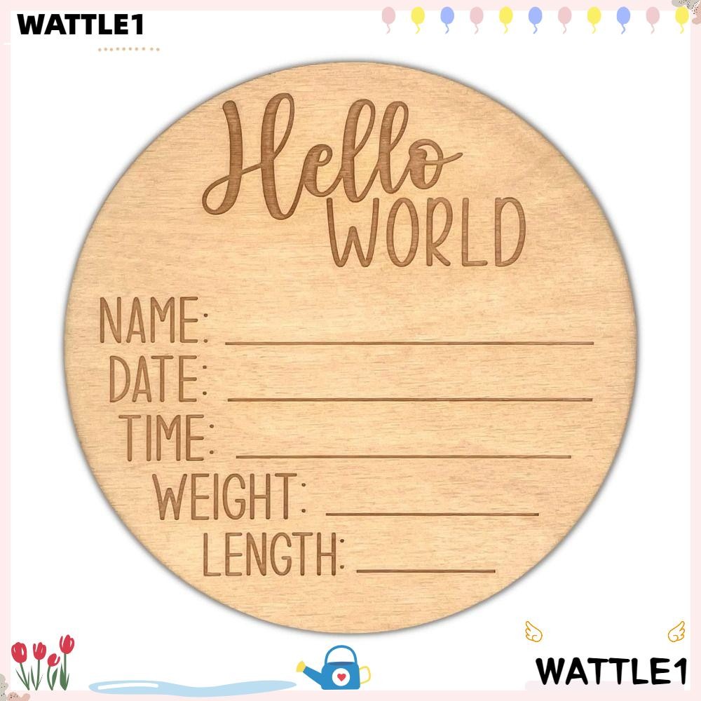 WTTLE Newborn Welcome Sign, Hello World 15 cm Baby Announcement Sign ...