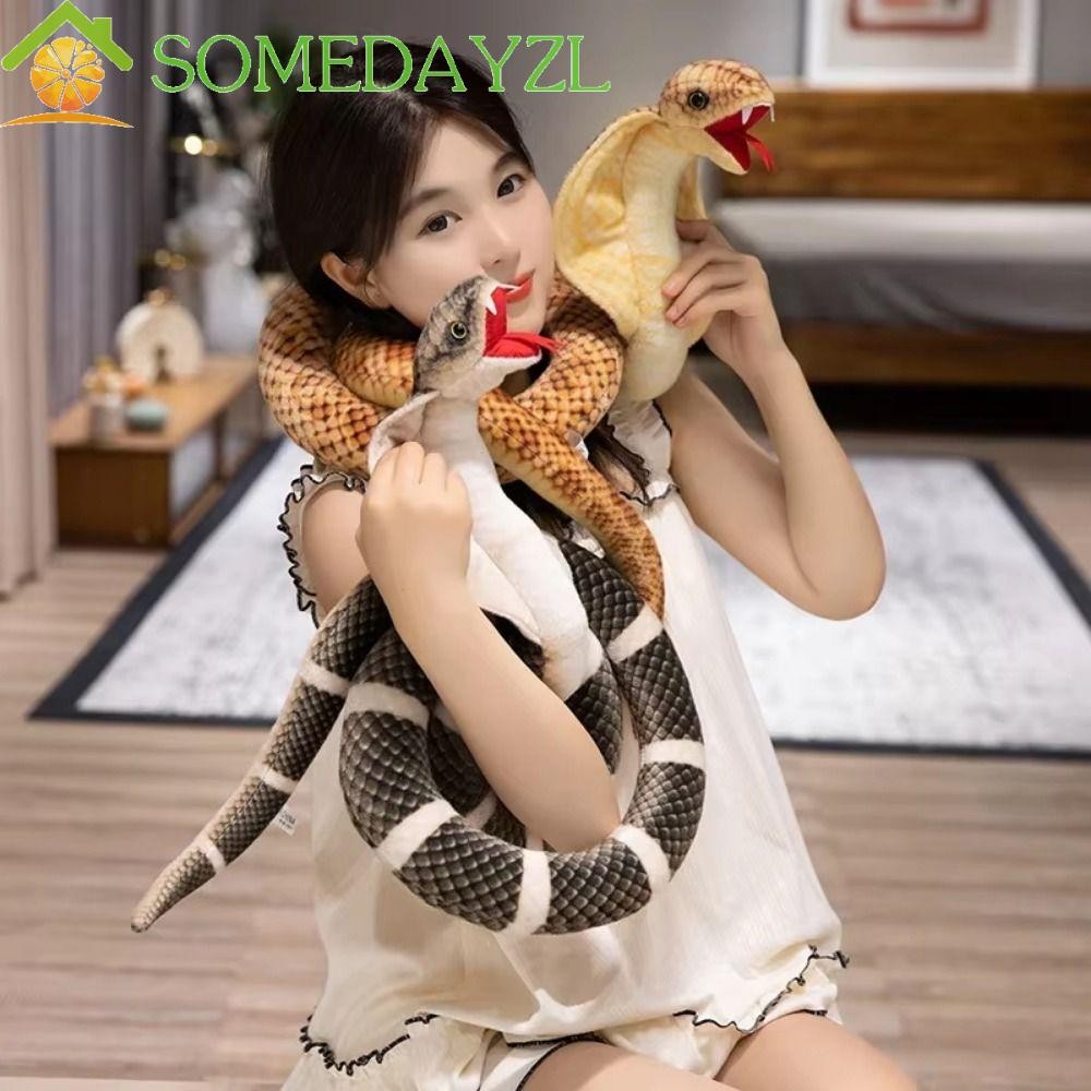SOMEDAYMX Simulated Snake Plush Toy, Little Snake Cobra Year of The ...