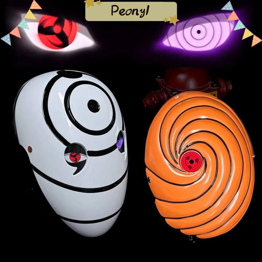 PDONY Glowing Naruto , Tobi Uchiha Obito Sharingan Face Cover, Cosplay ...
