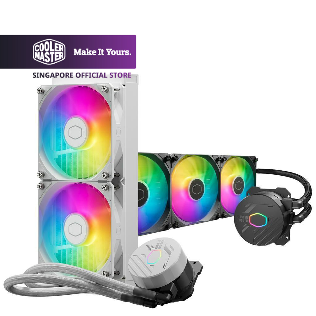 Cooler Master MasterLiquid 240L Core & 360L Core ARGB CPU Liquid Cooler ...