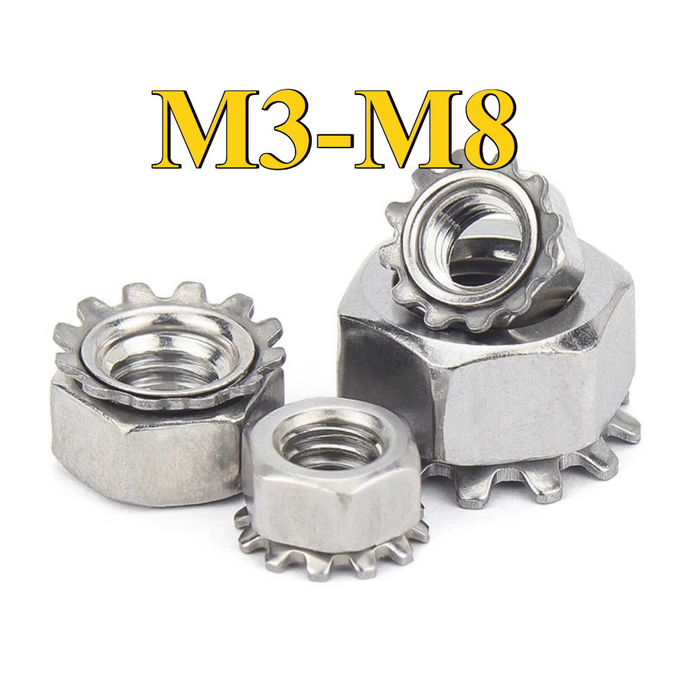 304 Stainless Steel K-Type Nut with Tooth Nut Multi-Tooth Flower Tooth ...
