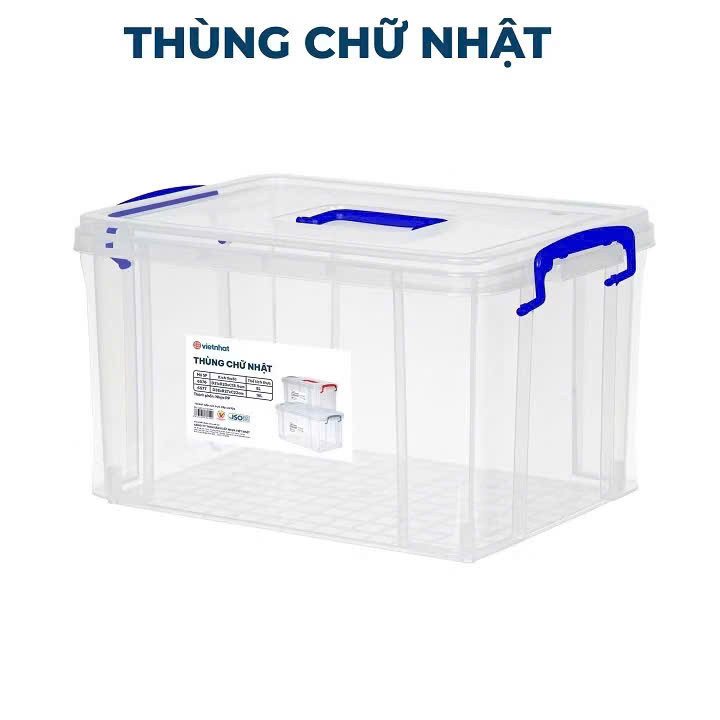 Plastic bin - 8/16 liter plastic storage box 6577 Viet Nhat. Clear ...