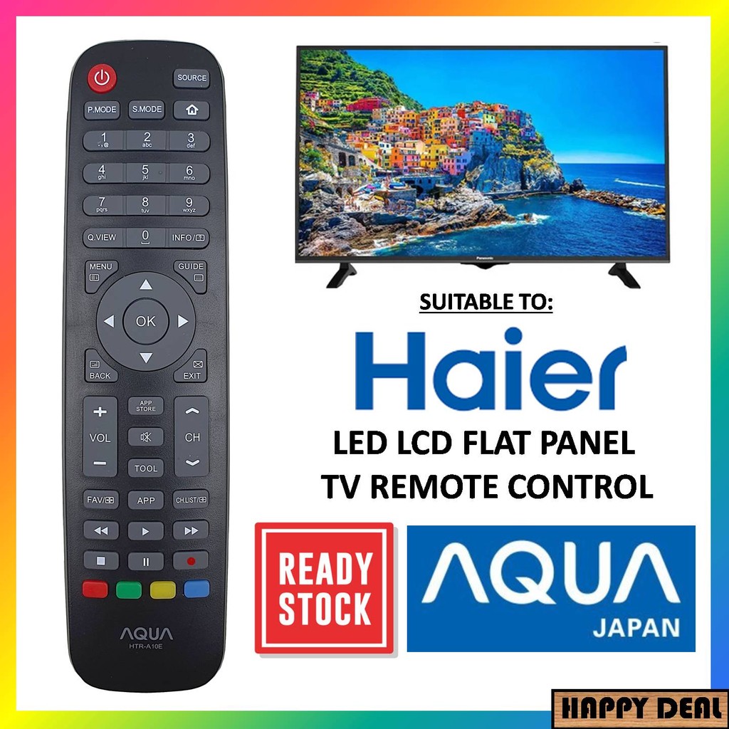 HAIER AQUA JAPAN Flat Panel LED TV Remote Control Replacement (HTR-A10E ...