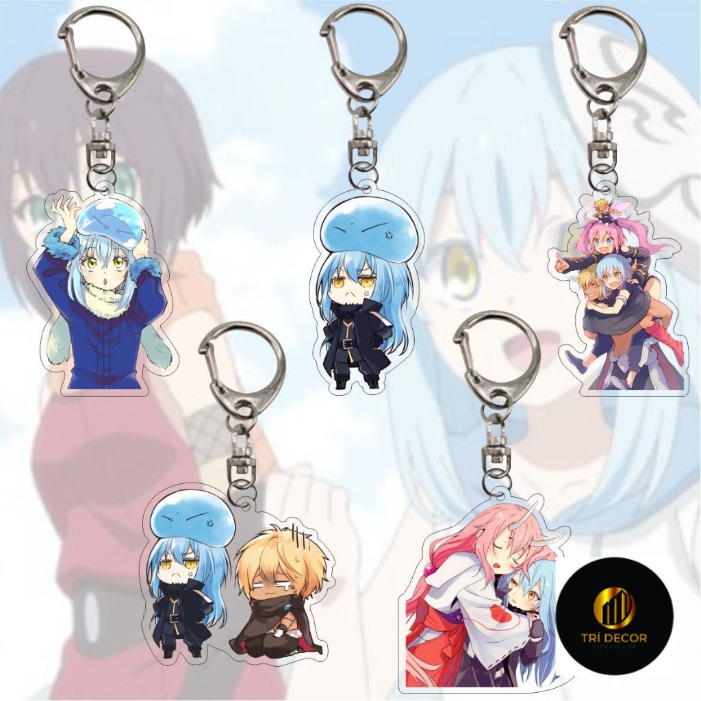 Rimuru Tempest Cartoon Character Keychain Bright Colors Lip-Friendly ...