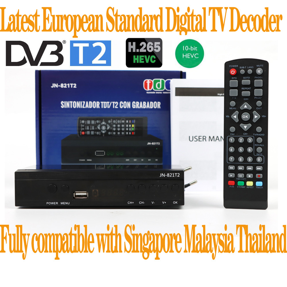 Latest Europe TDT Decoder HD DVB-T2 Hevc/H265 10Bit Code DigitalTv ...