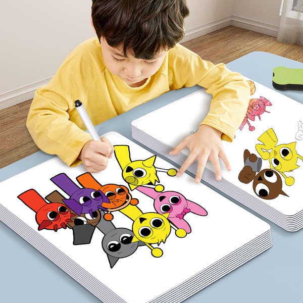 colouring book Rhythm box tracing book toy sprunki drawing book ...