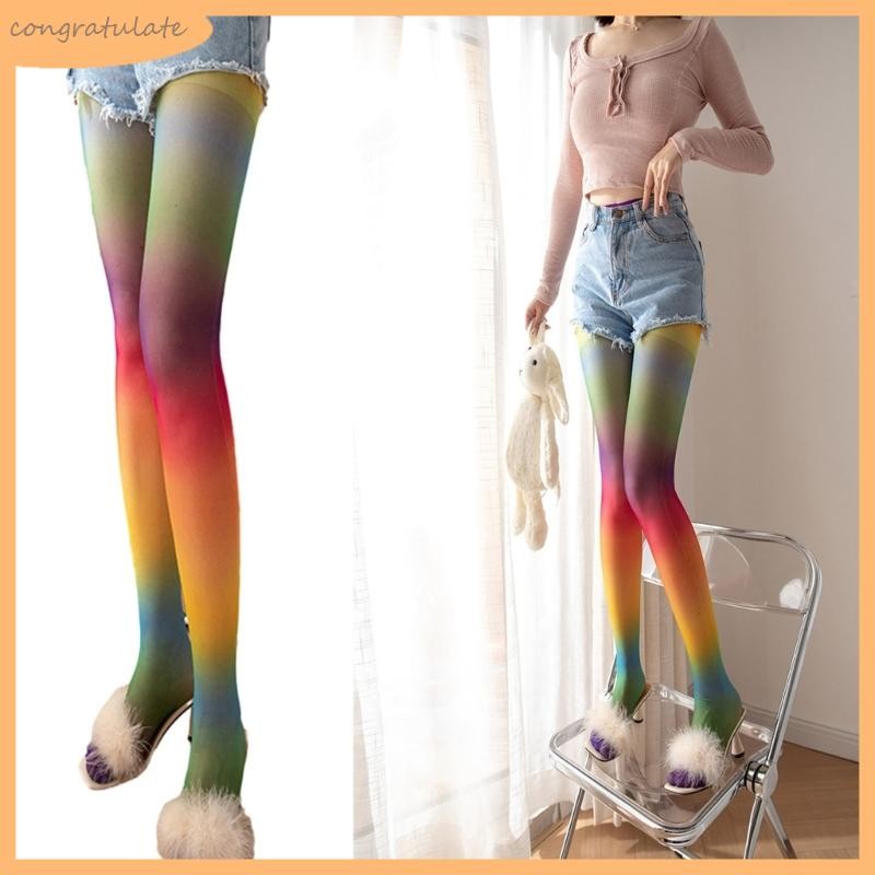 CONG Women s Sheer Tights Spring Fall Gradients Tights Waist Pantyhose ...
