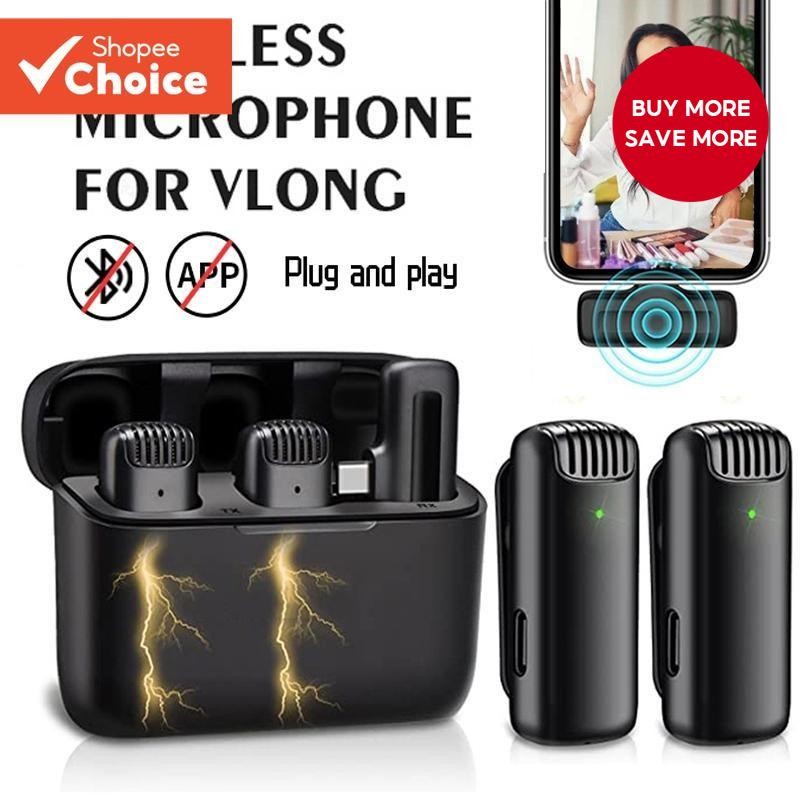 [Shopee Choice] Wireless Lapel Microphone Portable Mini Mic with ...