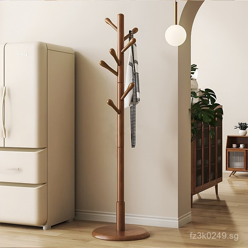 Solid Wood Simple Freestanding Living Room Rack Clothes Rack Indoor ...