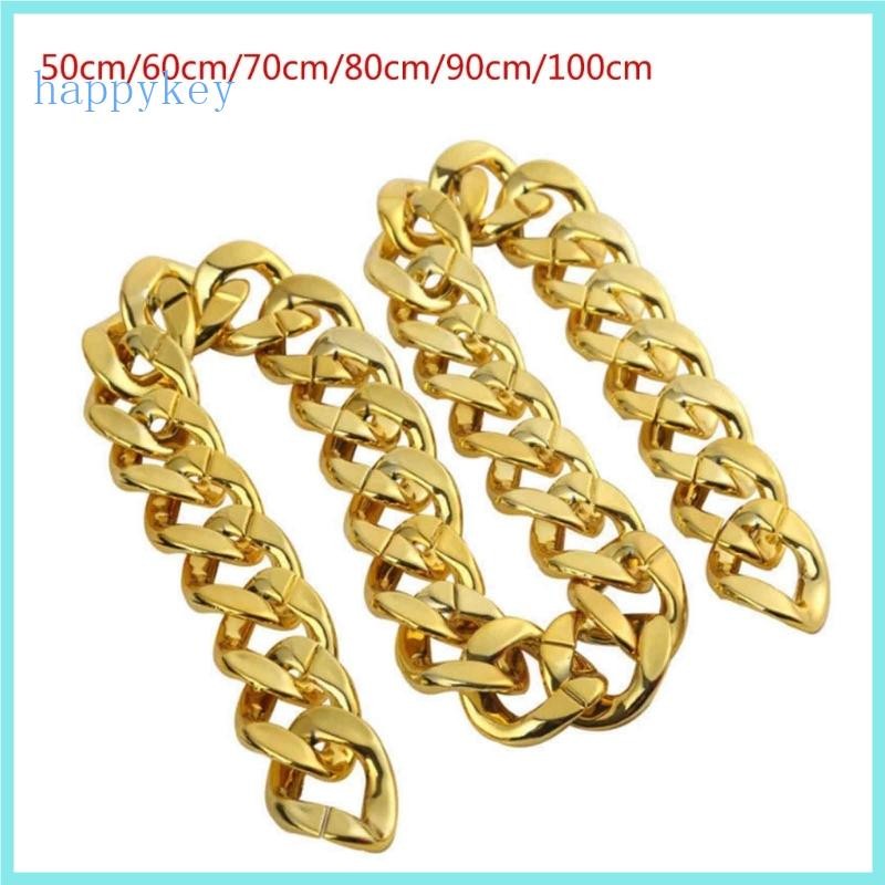 HAP Big Chunky Necklace Rapper Fake Gold Chain 90s Hip Hop Gold Plastic ...