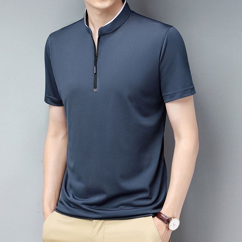 High-quality new style T-shirt short-sleeved men's trendy polo shirt ...