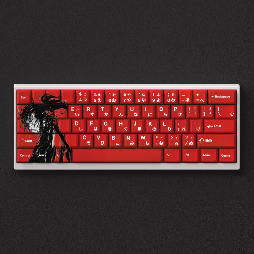 Samurai Keycaps Cherry Profile PBT Five-sided Dye Sublimation Japanese ...