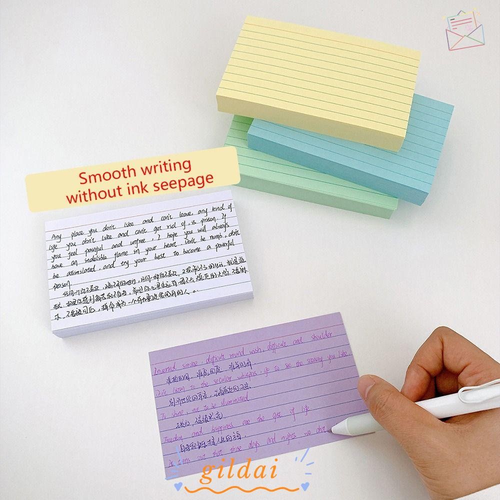 GILDAI Index Cards, Colorful DIY Notepad, Creative Horizontal Line ...