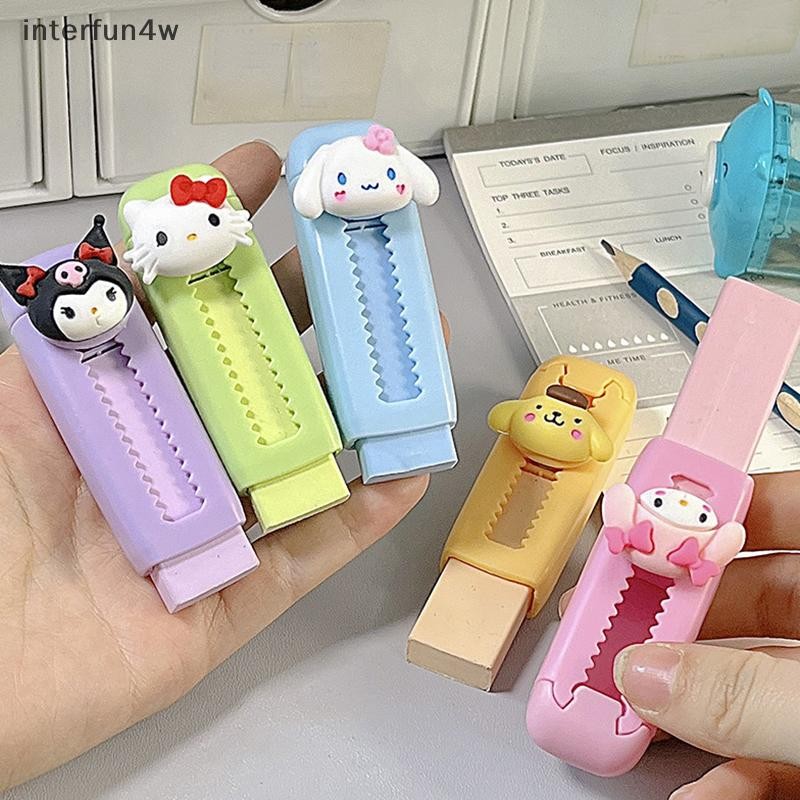 interfun4w Cute Sanrio Hello Kitty Push-Pull Eraser Scalable Cartoon ...