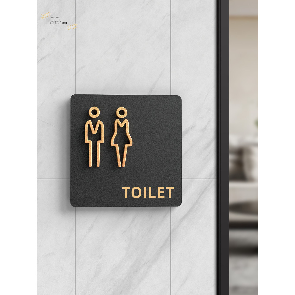 【JiuJiu】Acrylic Washroom Signage Men's And Women's Bathroom Public ...
