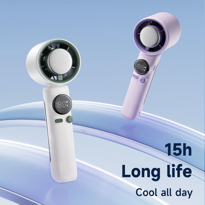 Portable Handheld Turbo Fan 100 Wind Speeds Adjustable Mini Fan Battery ...