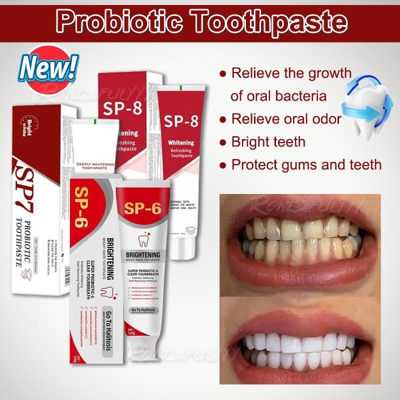 SP-6 Super Probiotic Whitening Toothpaste Fresh Breath Ubat Gigi ...