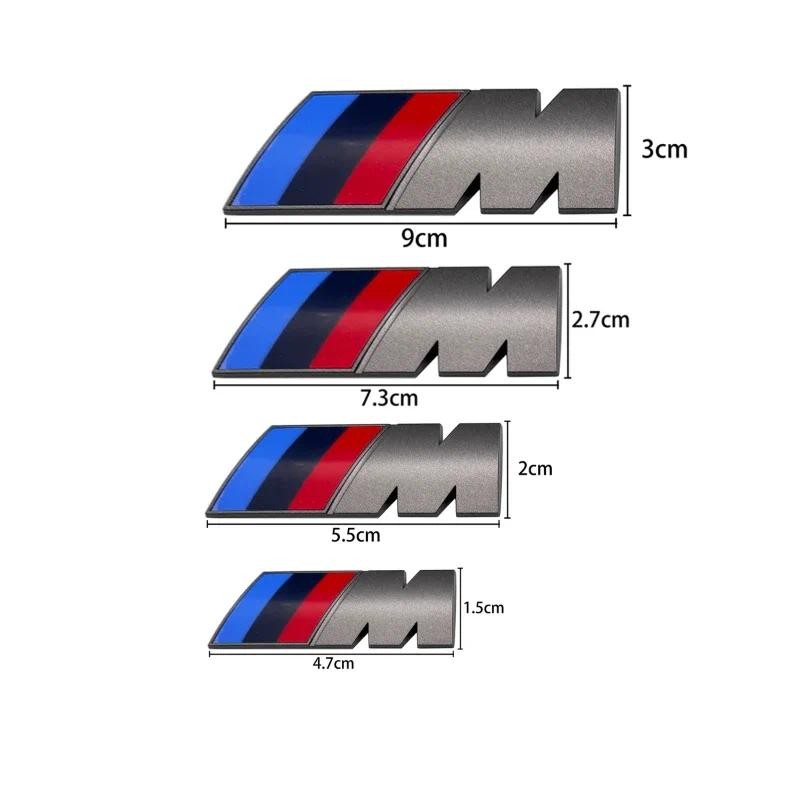 3D Grey Car M Badge Emblem Deocration Sticker Auto Body Trunk ...