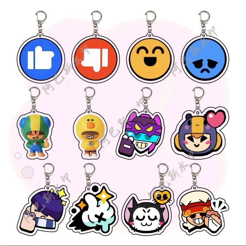 Brawl Stars Emoji Acrylic Keychain – Hero Design – Mobile Game ...