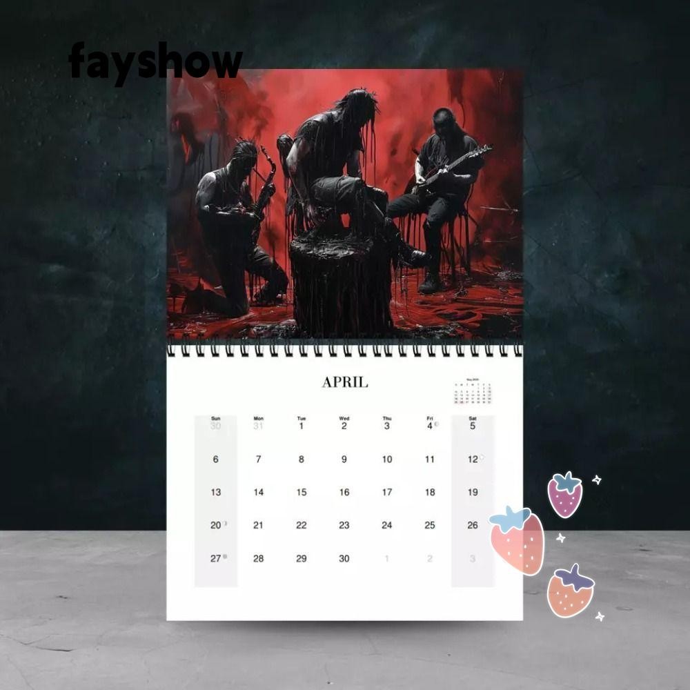 FAY Punk Art Calendar, Hangable Paper 2025 Calendar, Family Planner ...
