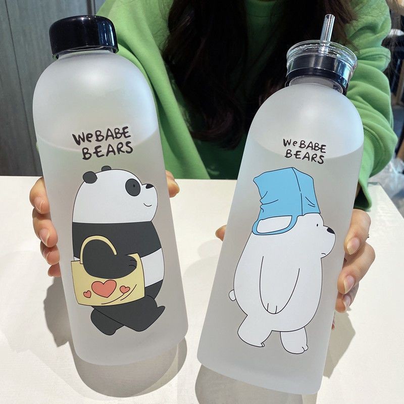 WeBarebear Cute Frosted/telus plastik kapasiti Besar Air Botol piala ...