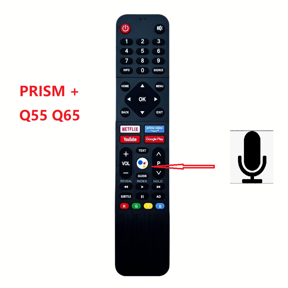 New REMOTE CONTROL FOR PRISM + Q55 Q65 4K Android TV voice function ...