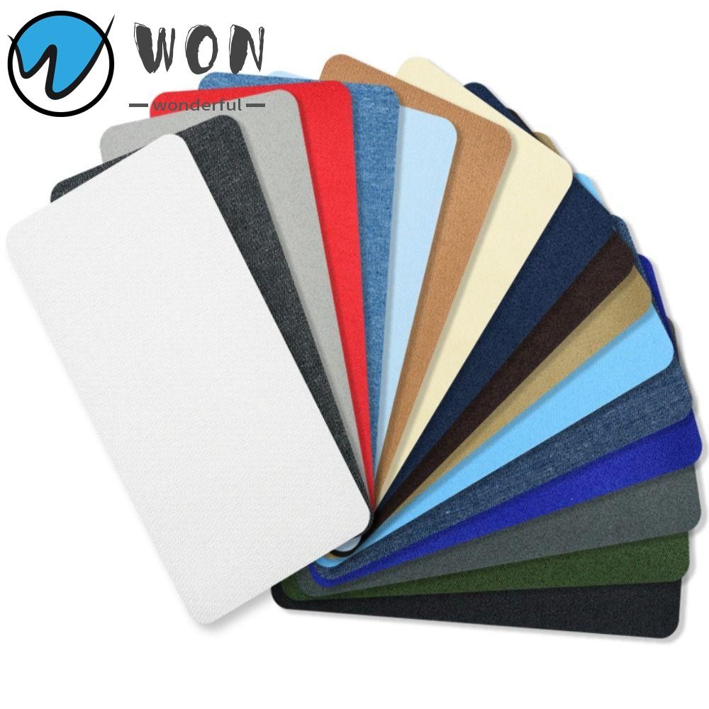 WON 3Pcs Self Adhesive Patches, Linen Apparel Applique Jacket Repair ...