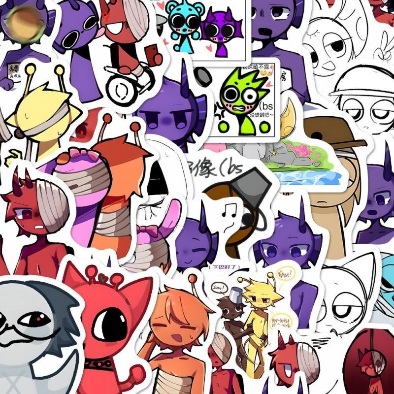 New Product Ready Stock 160 Sheets sprunki stickers rhythm Box sprunki ...