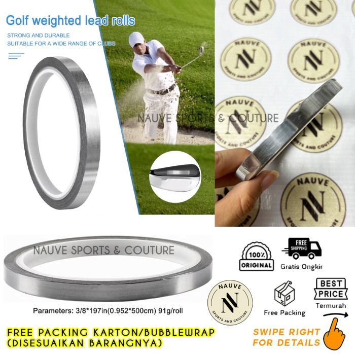 1 Roll Sticker Size 3/8 Lead Weighted Sticker Lead Tape Sticker Golf ...