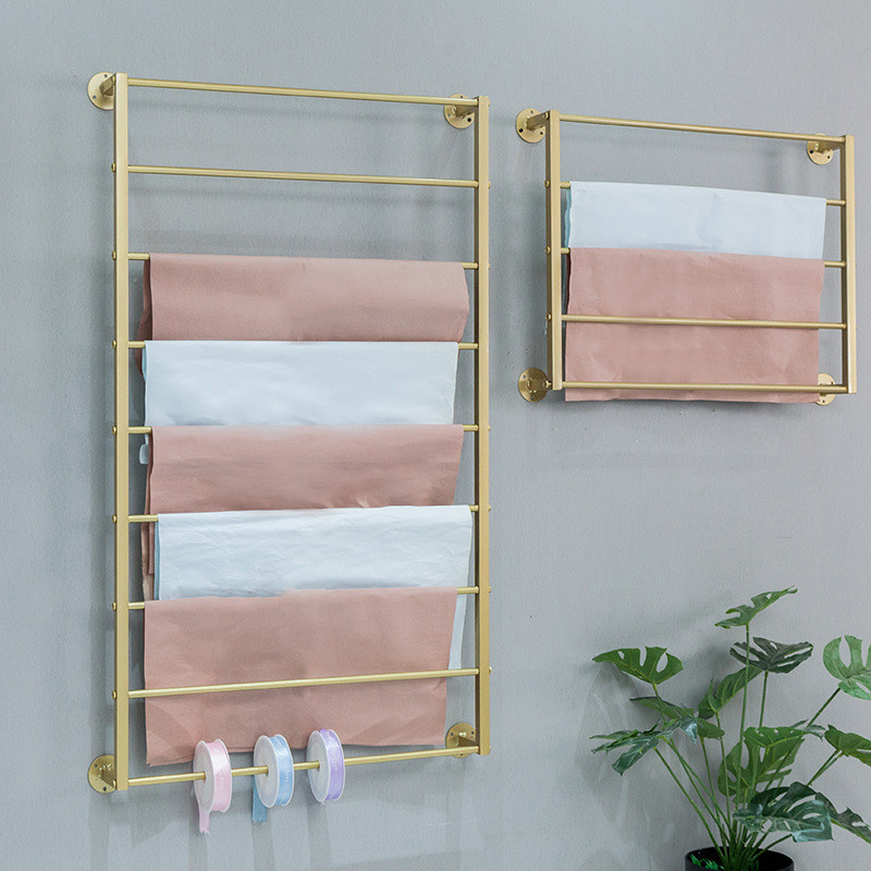 Q-6/Iron Scarf Rack Scarf Display Stand Wall-Mounted Fabric Display ...