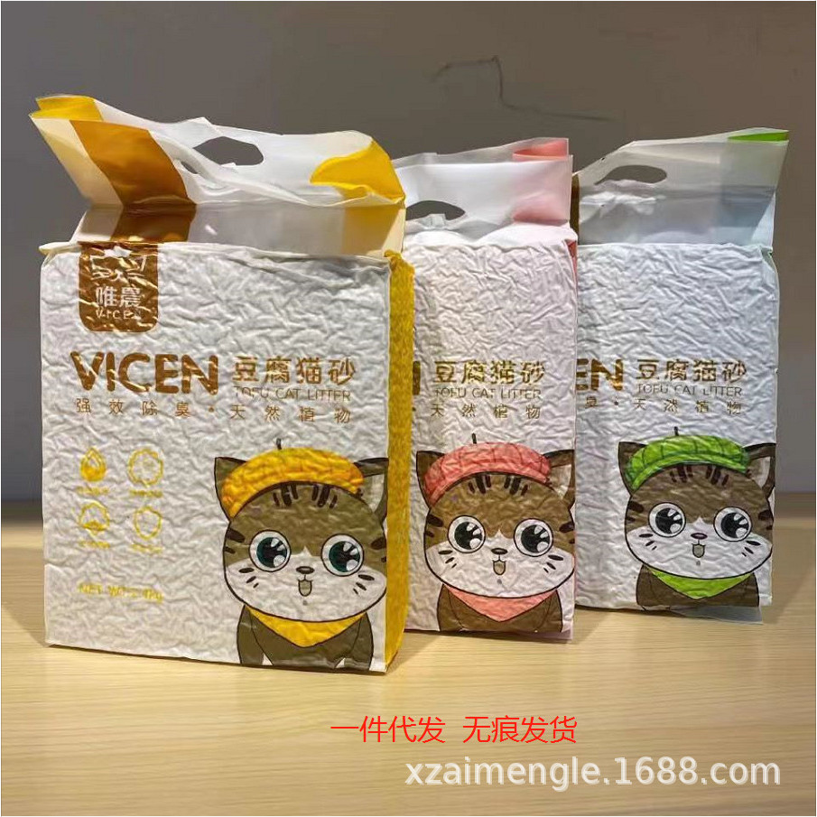 M-6/Weichen Tofu Cat Litter6L Large Particles Can Flush Toilet Fresh ...