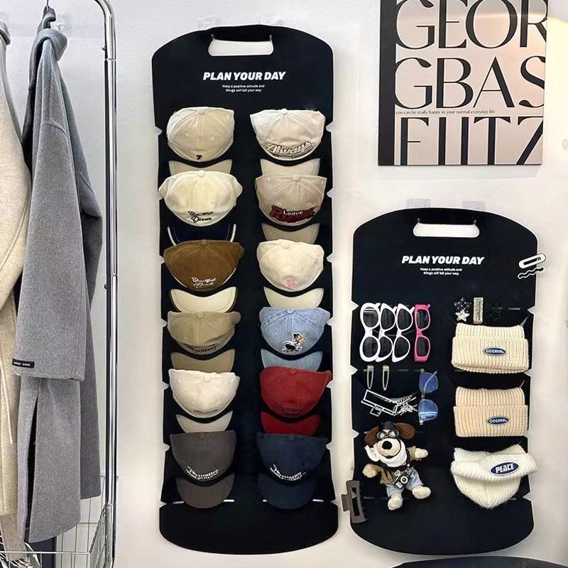 Hat Storage Rack Baseball Cap Display Rack Door Back Wall Felt Hat ...