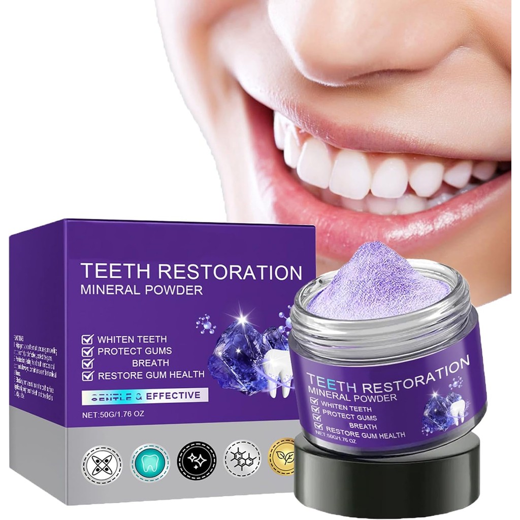 Teeth Restoration Mineral Powder, Mineral Tooth Powder, Oral and Teeth ...