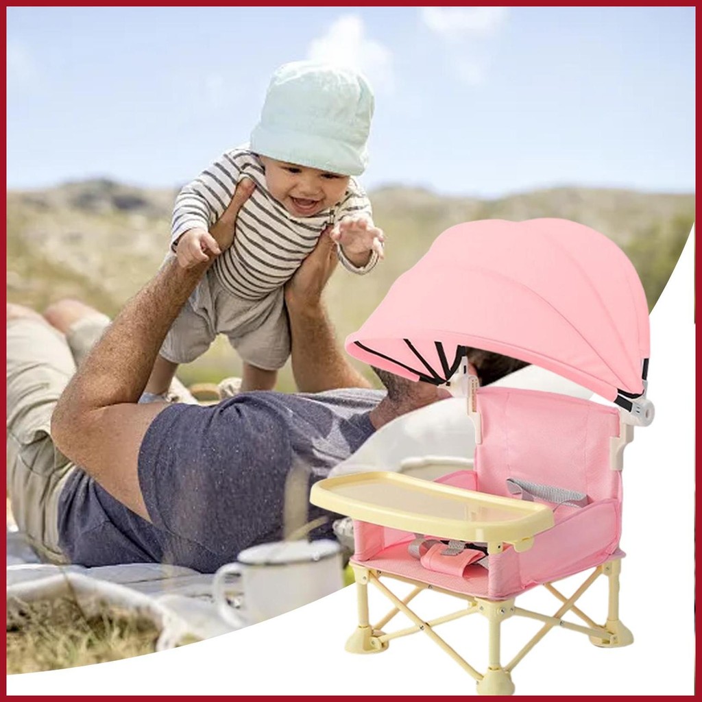 Portable Baby Seat with Tray Baby Folding Feeding Chair Toddler Dining ...