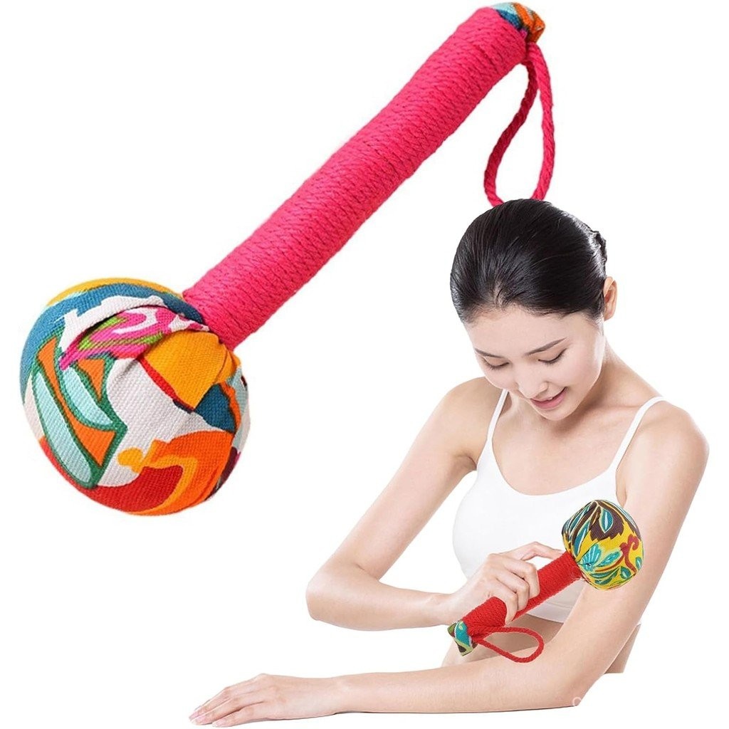 Mugwort Hammer, Body Lymphatic Drainage Tool, Back Knock Long Handheld ...