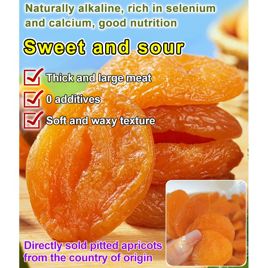 Sweet and Soft Additive-Free Pitted Dried Red Apricots/Freeze-dried ...